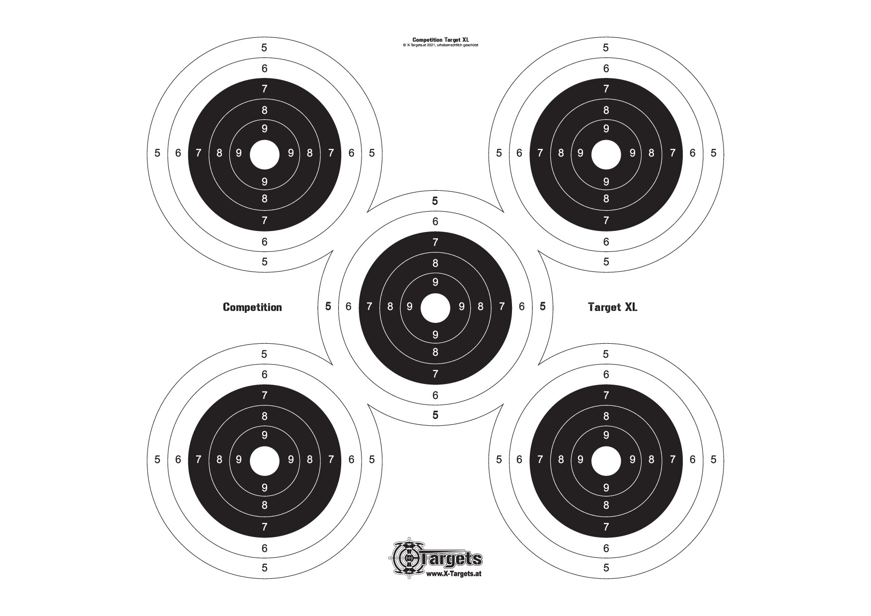 Competition Target XL auf 250g/m³ Karton