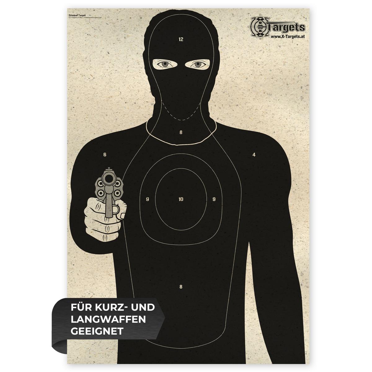 Criminal Target - Grass paper with clearly visible bullet holes and a ...