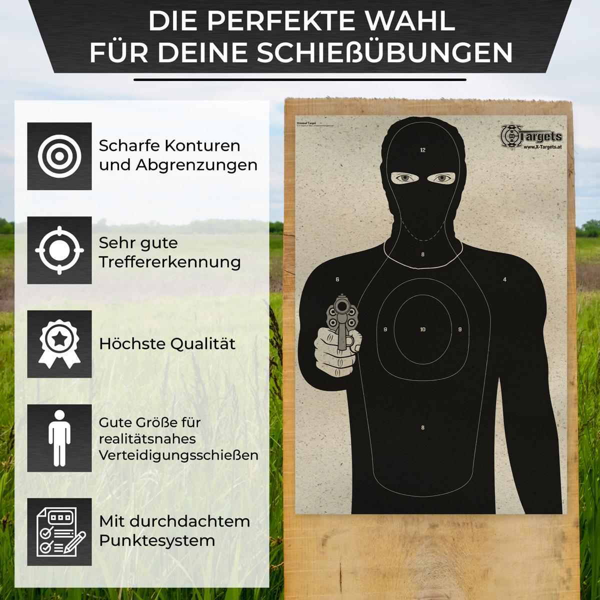 Criminal Target - Grass paper with clearly visible bullet holes and a ...