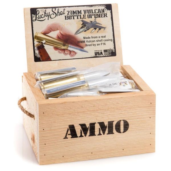 LUCKY SHOT Bullet Bottle Opener - 20mm Vulcan X-Targets